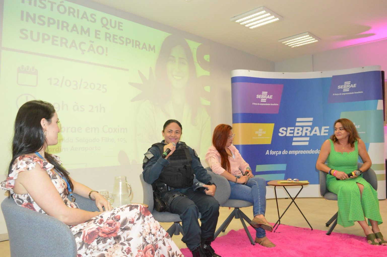 Sargento da PMMS emociona público em talk show sobre superação feminina ...